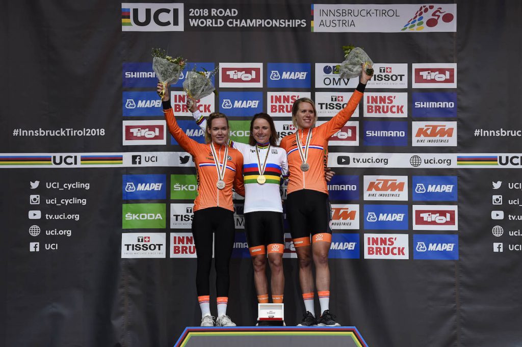 エリート女子タイムトライアル オランダ勢が表彰台独占 - PRESSPORTS