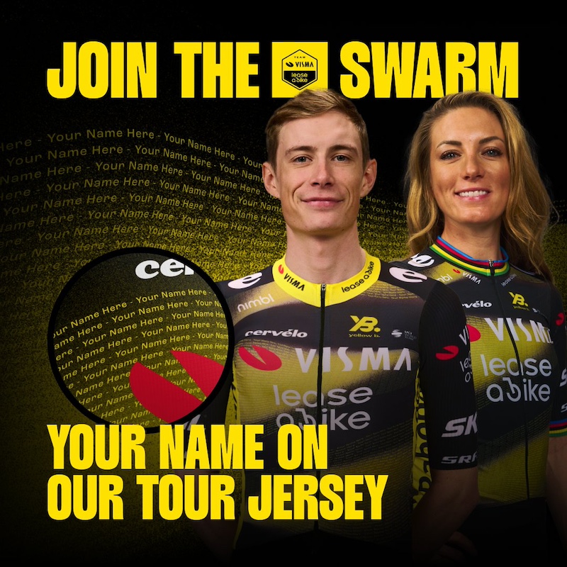 ヴィスマがツール・ド・フランスで着用するジャージに名前を載せよう - PRESSPORTS